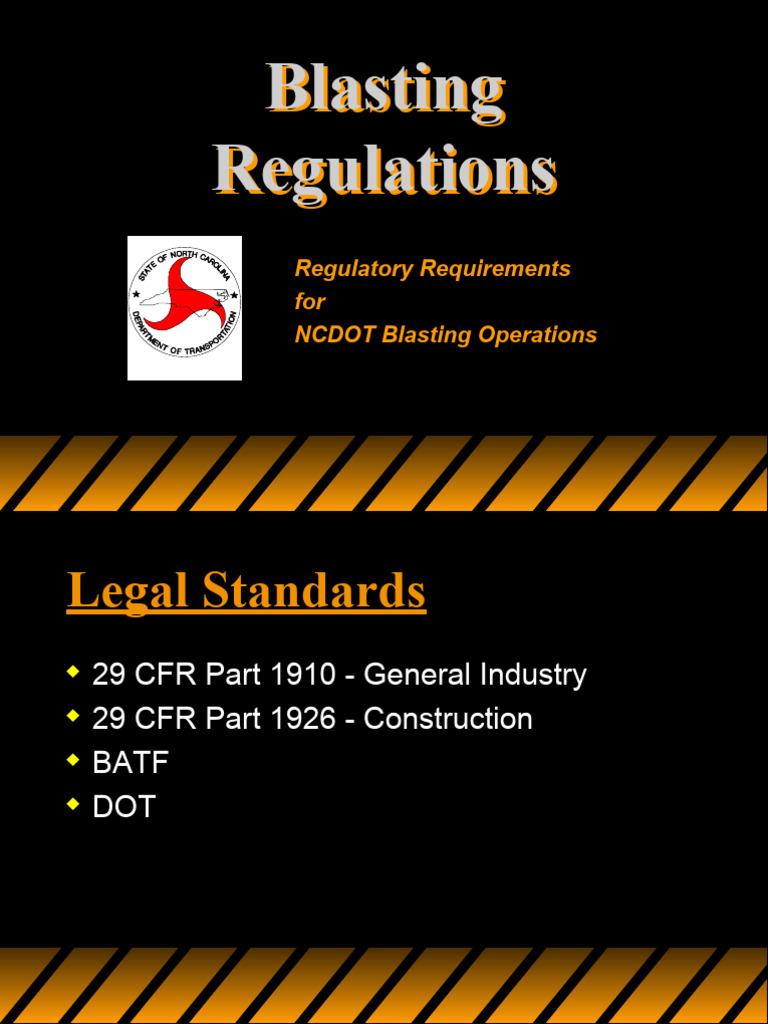 Blasting Regulations | Download Free PDF | Safety