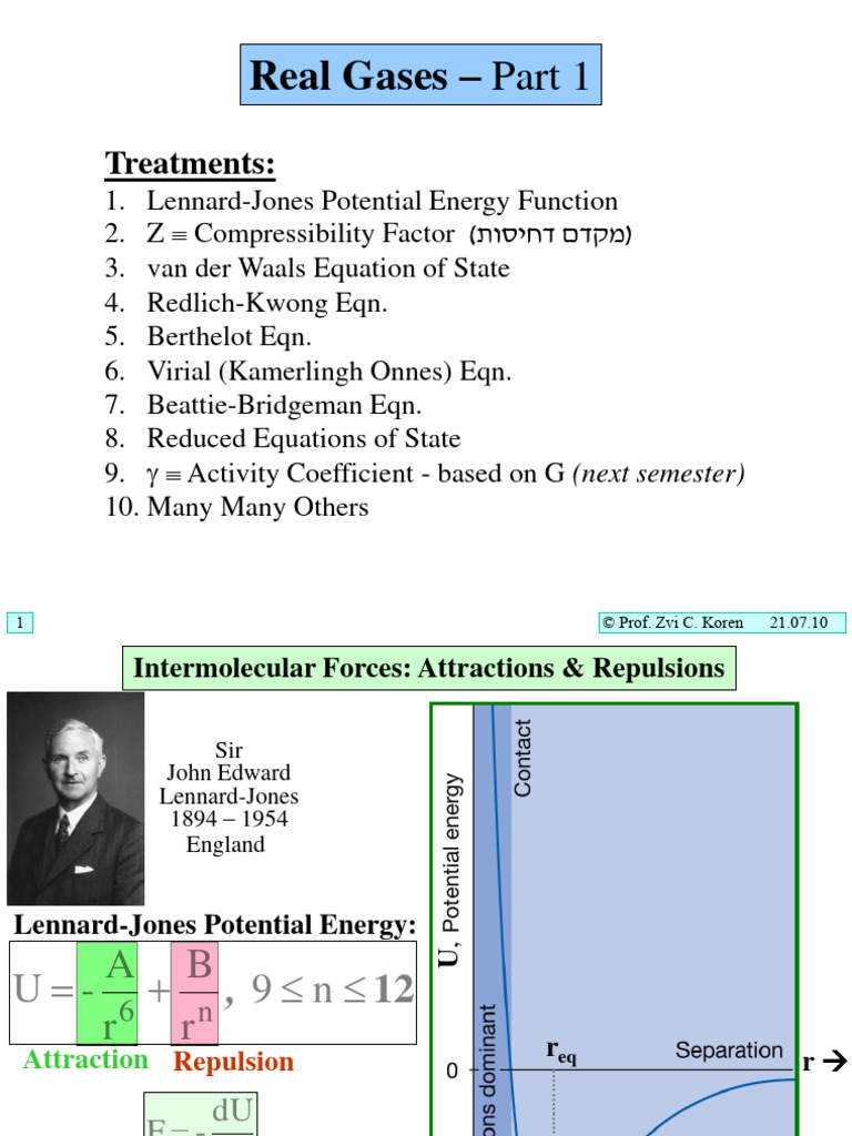 03 Real Gases Part 1 | PDF