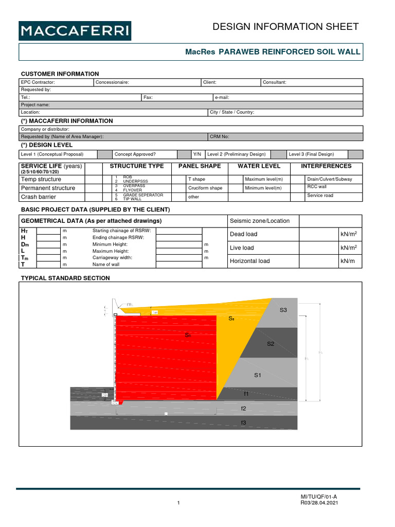 Design Information Sheet - Macres - r03-28.04.2021 | PDF | Civil ...