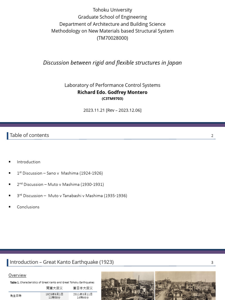 Discussion In Japan About Flexible And Rigid Structures Pdf Earthquake Engineering Seismology