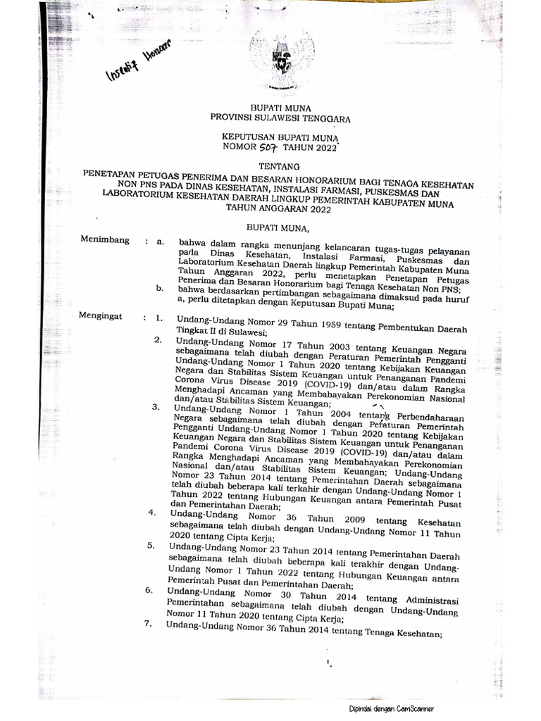 SK Bupati 2022 | PDF