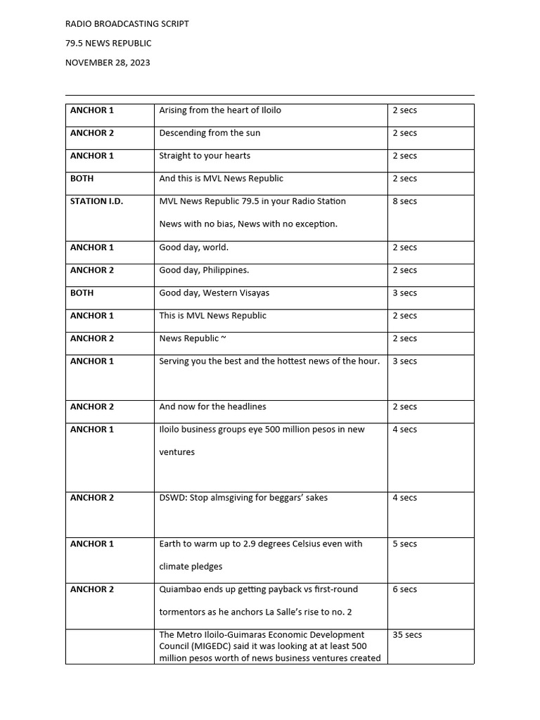 Radio Broadcasting Script | PDF | Greenhouse Effect | Greenhouse Gas