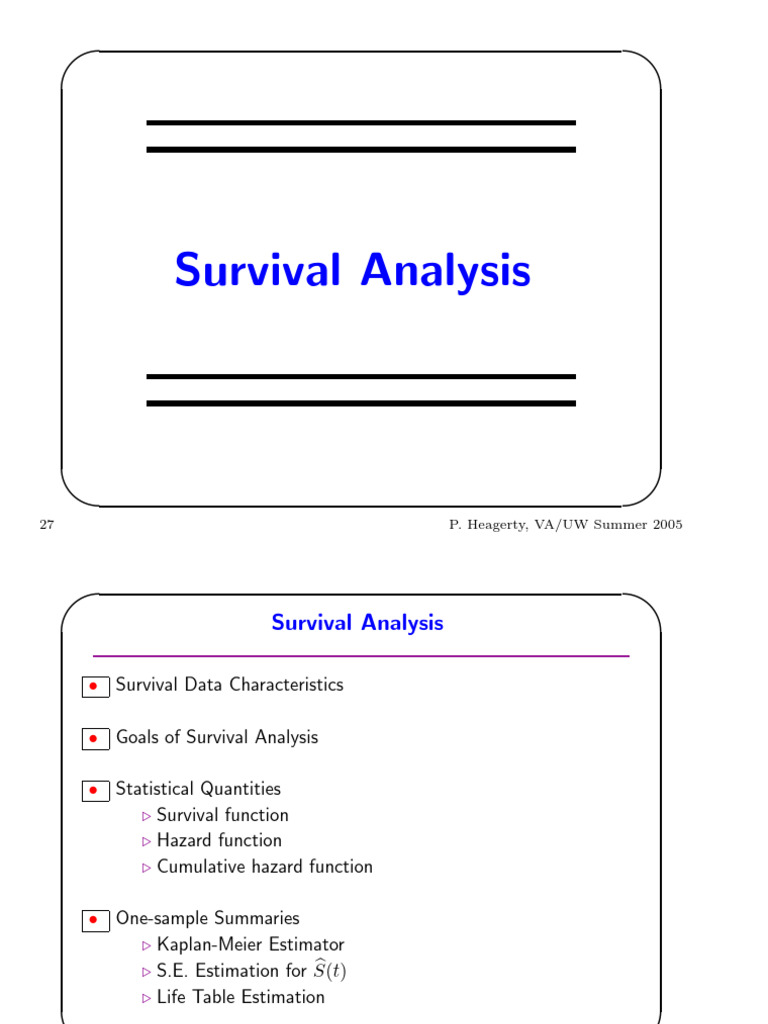 Survival Analysis With STATA 1701597623 | PDF | Regression Analysis | Probability