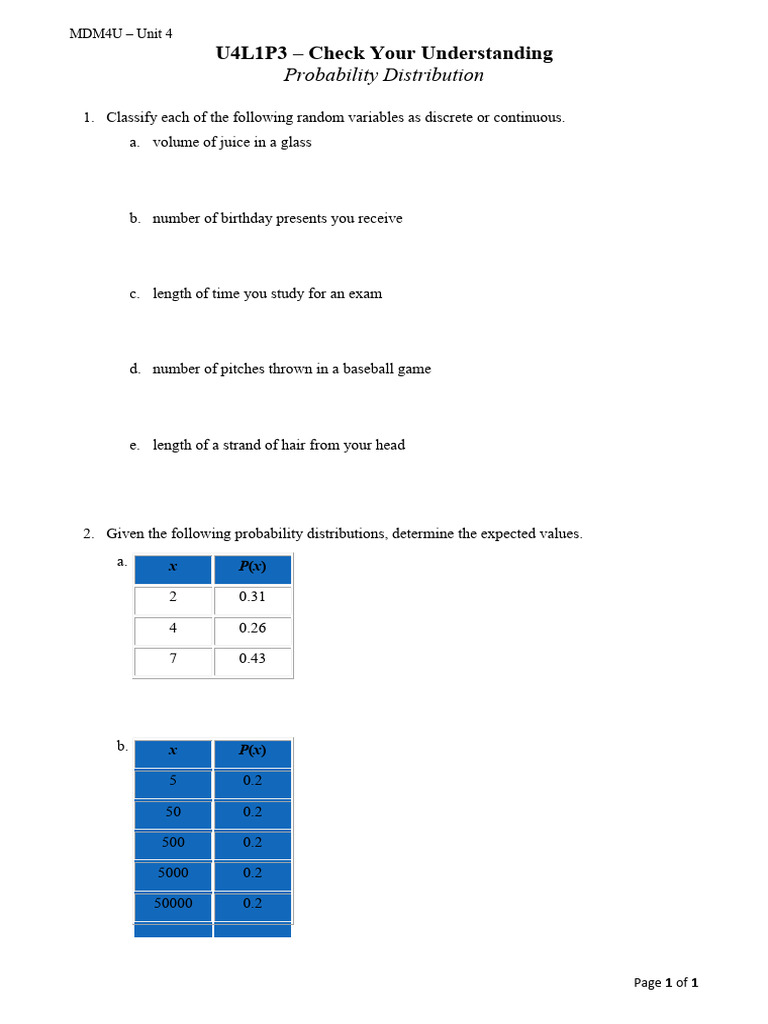 PDF Document | PDF | Probability Distribution | Expected Value
