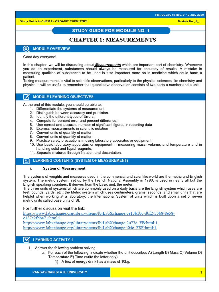 Sg1 Measurement 1 | Download Free PDF | Significant Figures | Accuracy And Precision