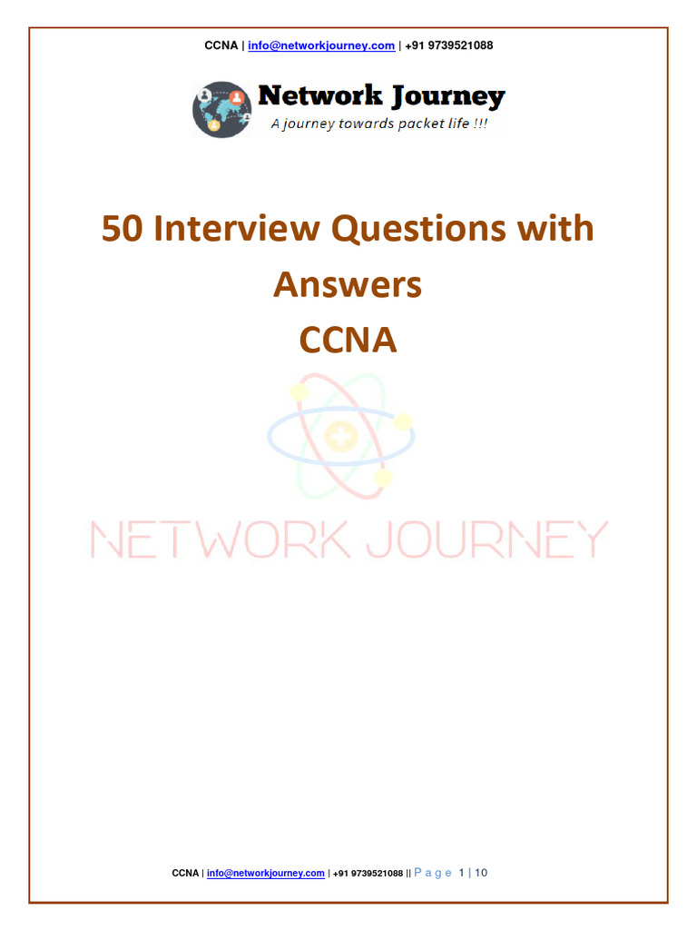 50 Interview Question CCNA | PDF | Computer Network | Ip Address