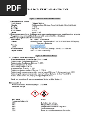 Chloroform Msds Chloroform – DRM CHEM