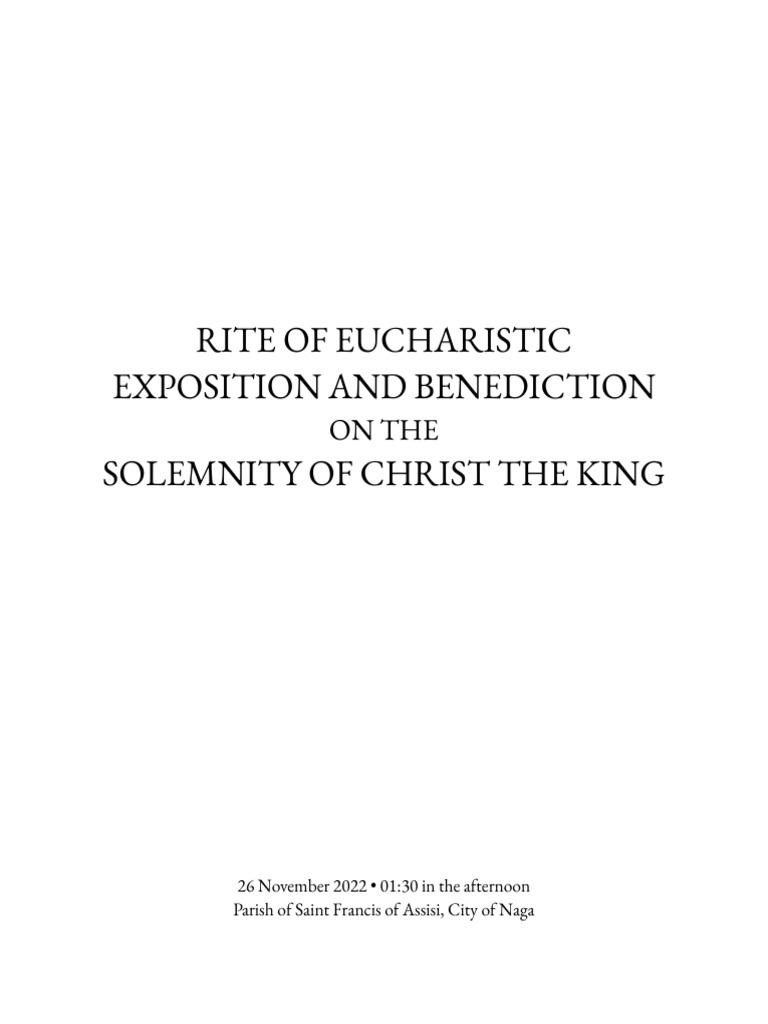 Rite of Eucharistic Exposition and Benediction-4 | Download Free PDF | Jesus | Mercy