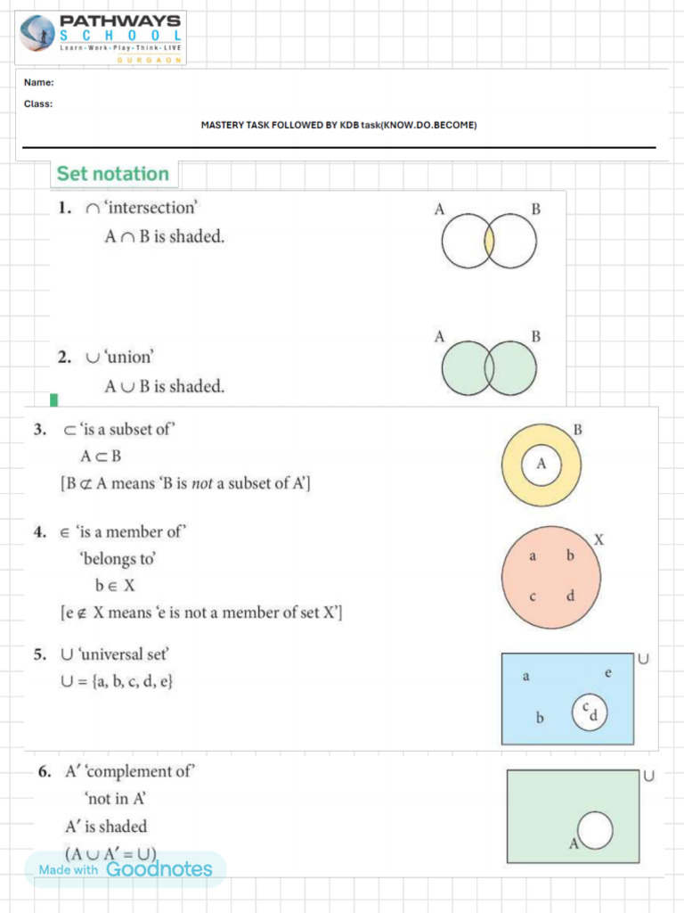 KDB - Sets and Venn Diagram | PDF