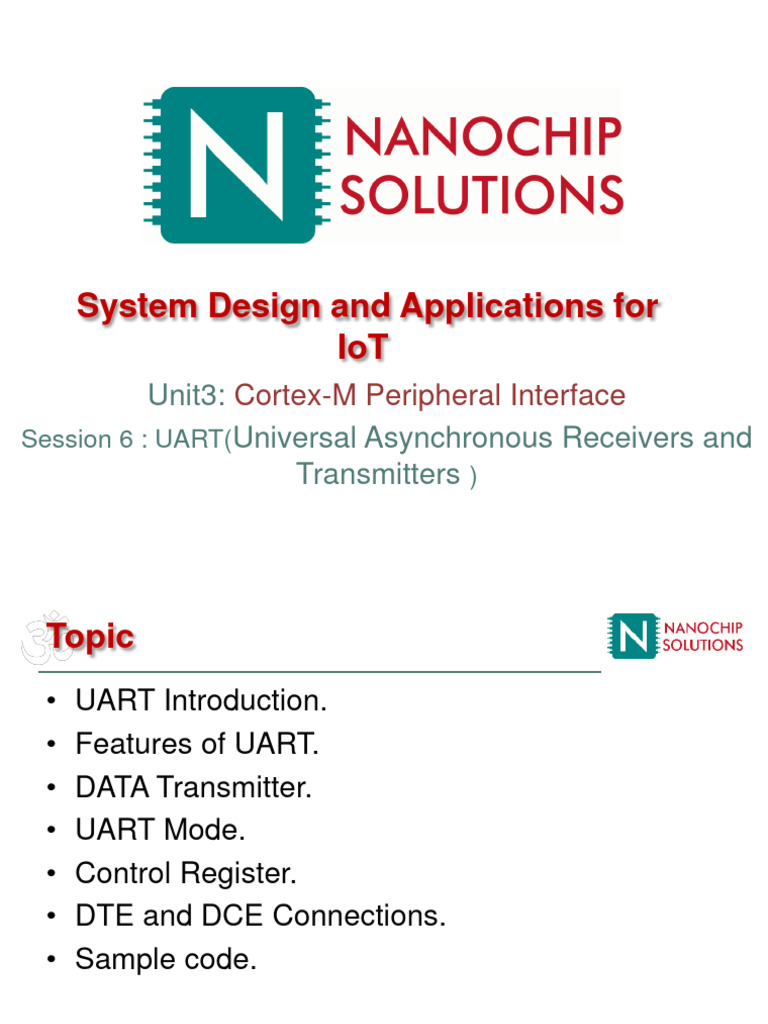 Unit 3 Session 4 Cortex M Uart | PDF | Information And Communications Technology | Electrical ...