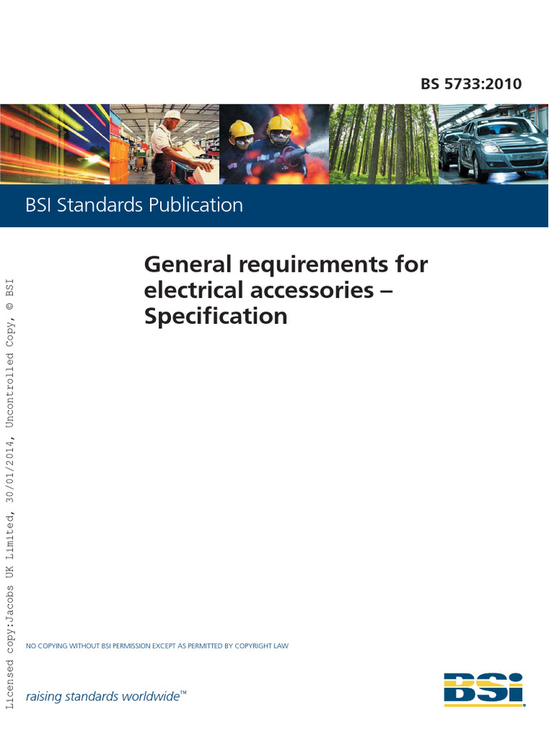 General Requirements For Electrical Accessories - Specification ...