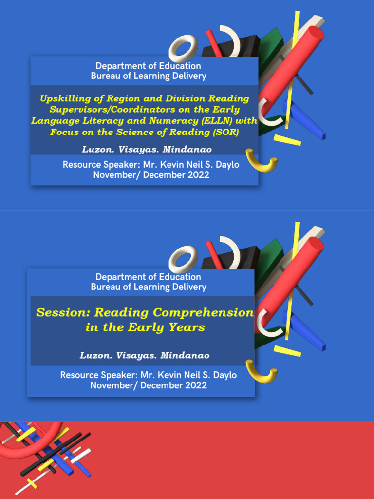 Final PPT On Reading Comprehension in The Early Years | PDF | Reading Comprehension | Learning ...