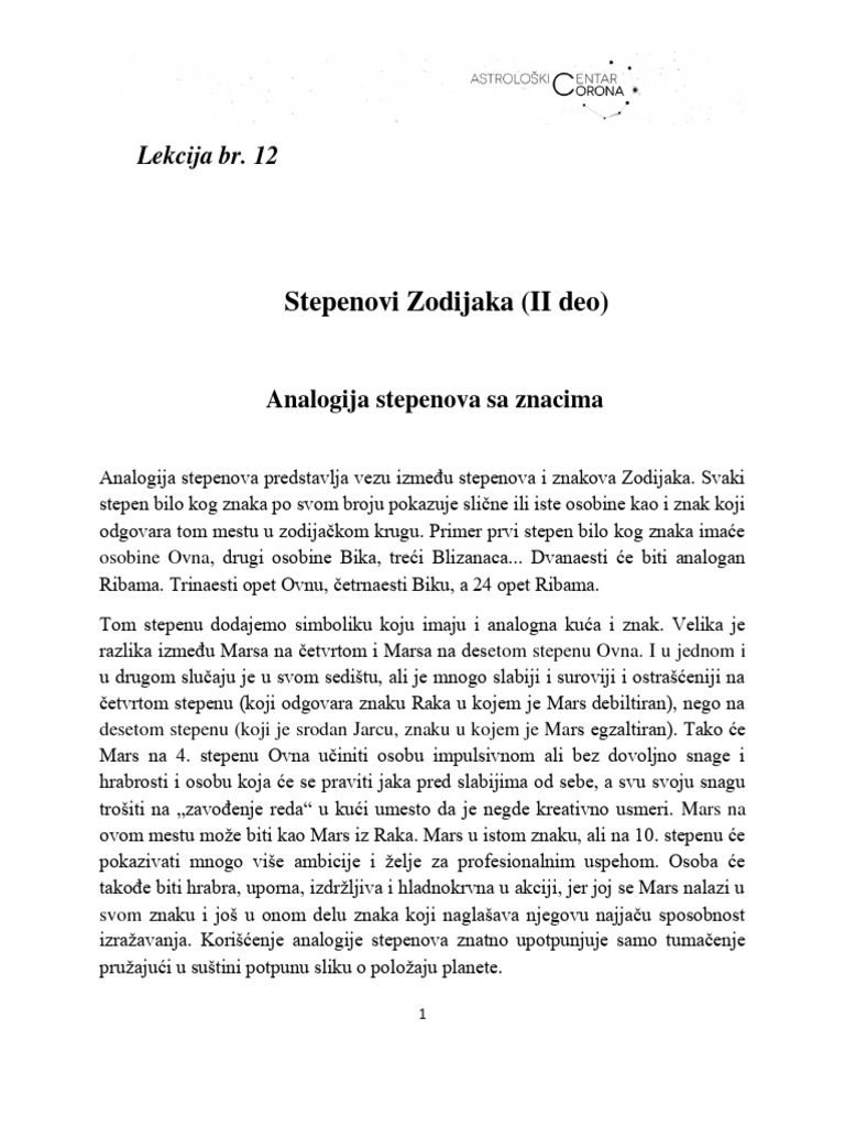 Stepenovi-Zodijaka 2 Deo | PDF