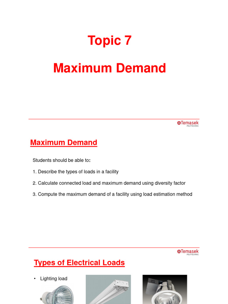 Topic 7 Load Estimation | PDF | Electrical Wiring | Electricity