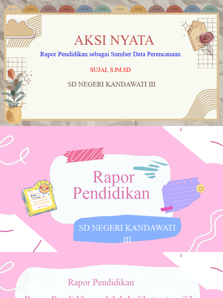 Rapor Pendidikan Sebagai Sumber Data Perencanaan | PDF