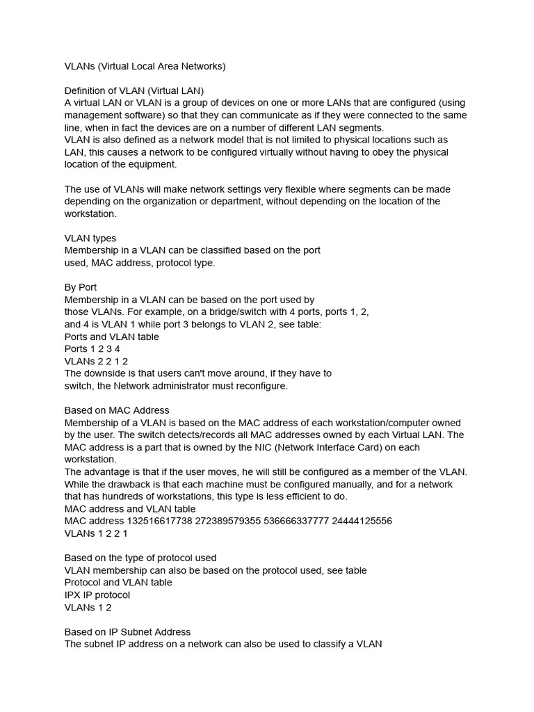 VLANs: A Guide for Network Admins | PDF | Computer Network | Local Area ...