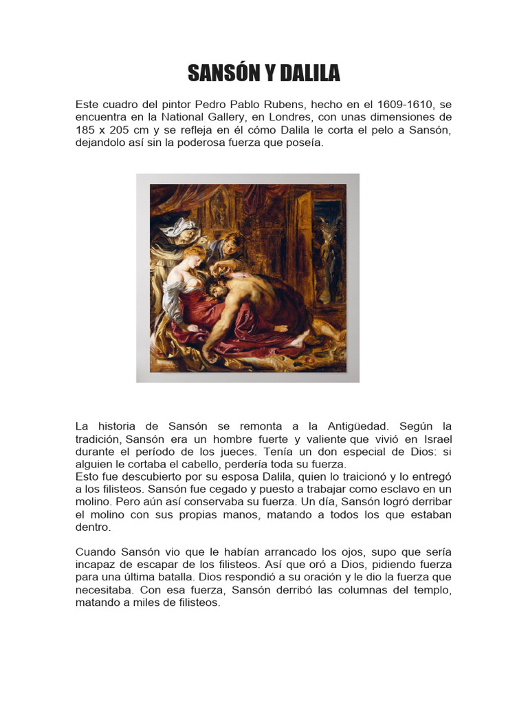 Sansón y Dalila | PDF | Clásicos | Historia