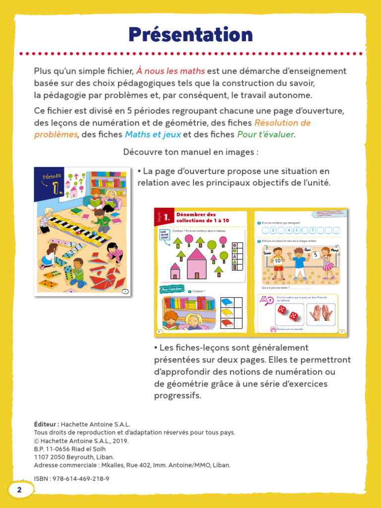 Pages Manuel A Nous Les Maths EB1 | PDF | Pédagogie | Mathématiques