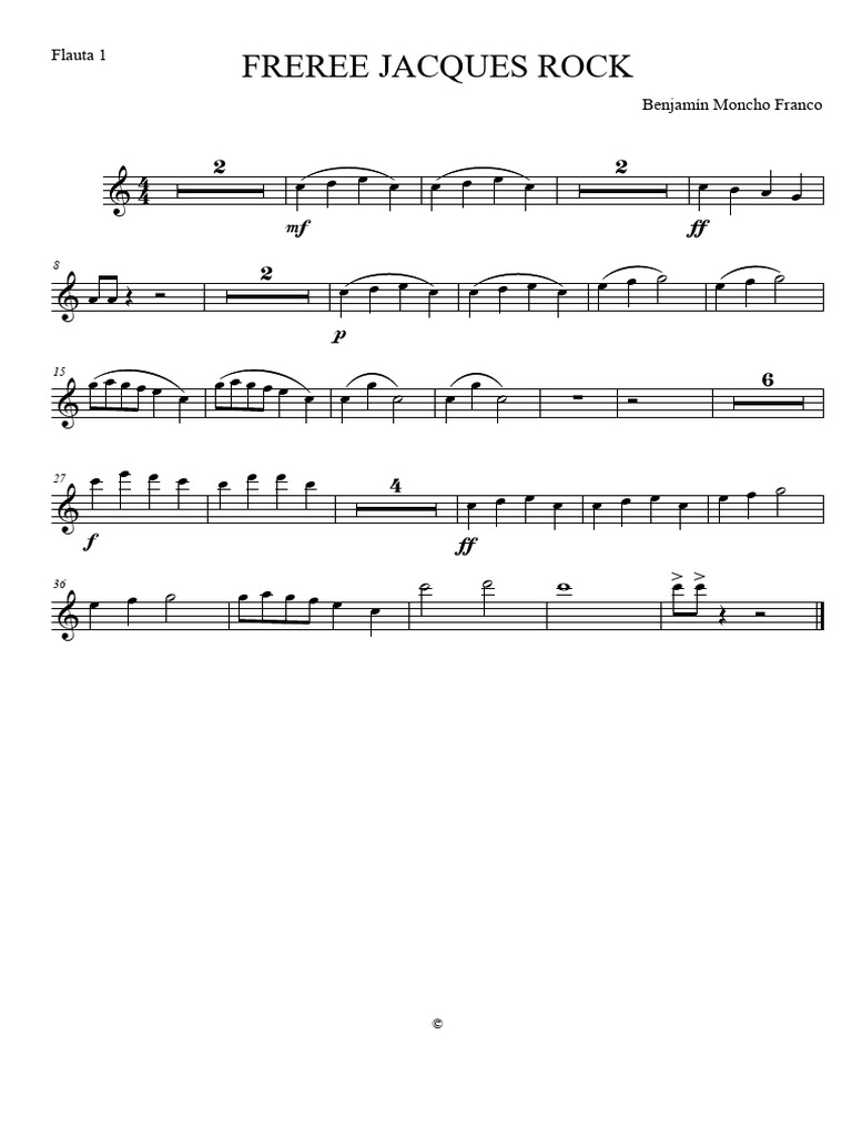 Frere Jacques Rock Flauta 1 | PDF