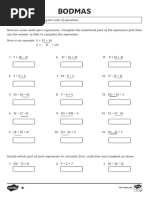 Math Practice: MDAS Worksheet | PDF