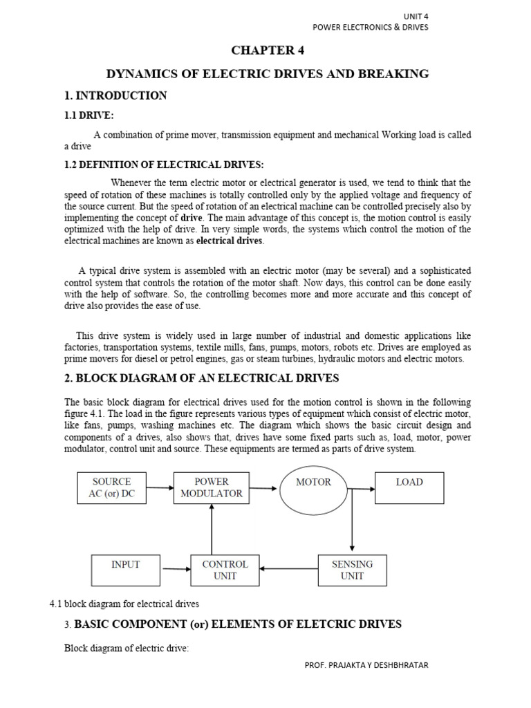 Unit 4 Electrical Drives | PDF | Electric Motor | Alternating Current