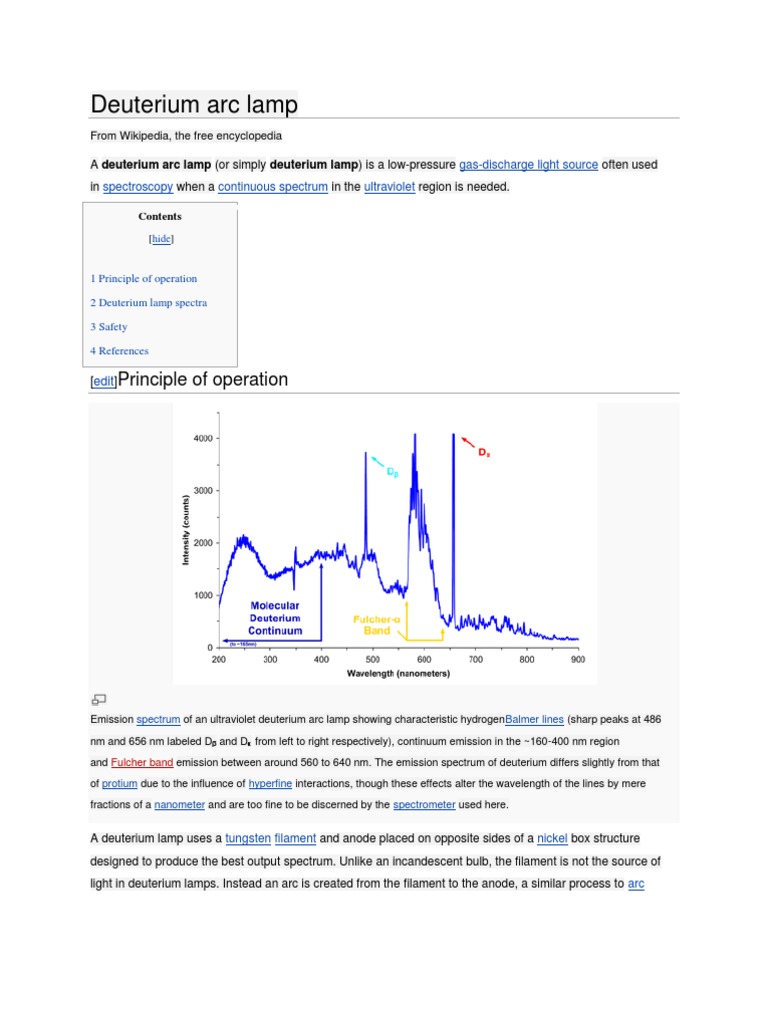 Deuterium Arc Lamp2 | PDF | Infrared Spectroscopy | Fourier Transform ...