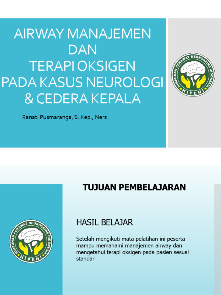 Terapi Oksigen Pada Kasus Neurology.... November 2023 | PDF