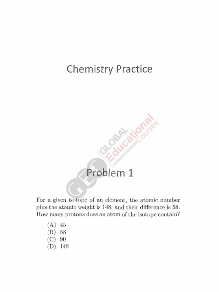 Chemistry Practice | PDF