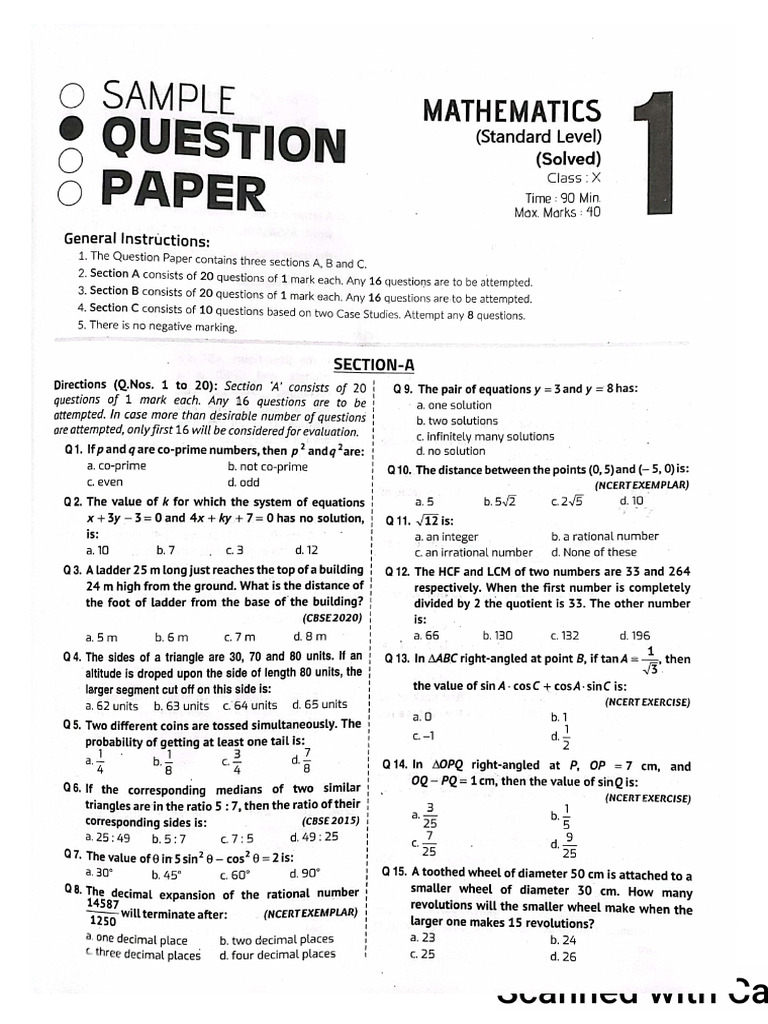 1A Maths Sample | PDF