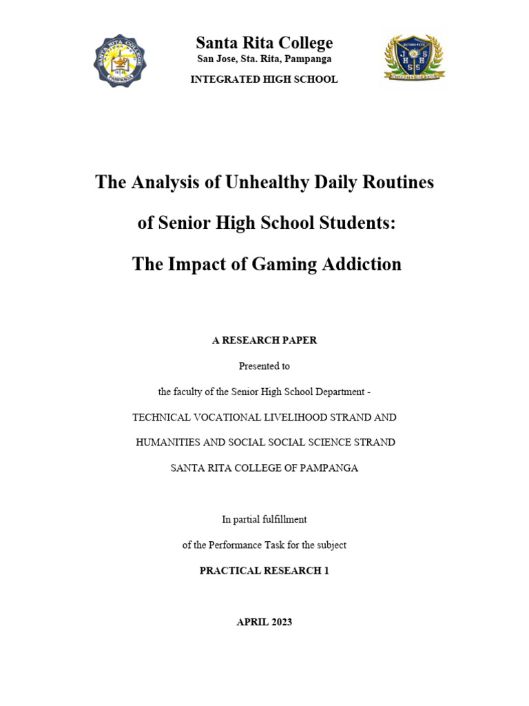 Group 1 TVL Humss Research Paper | PDF | Psychology | Psychological ...