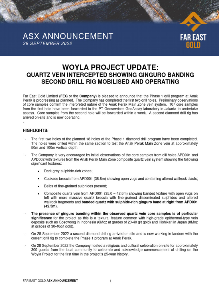 FEG Woyla Project Update-1 | PDF | Clastic Rock | Natural Materials