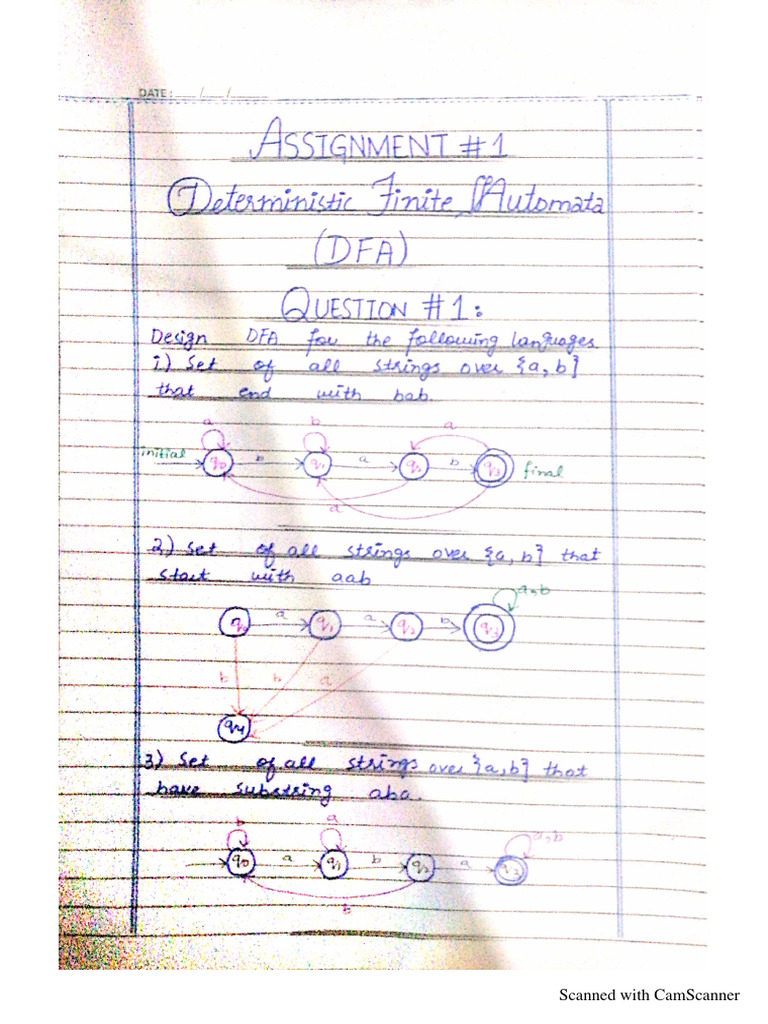 Automata Assignment Pdf