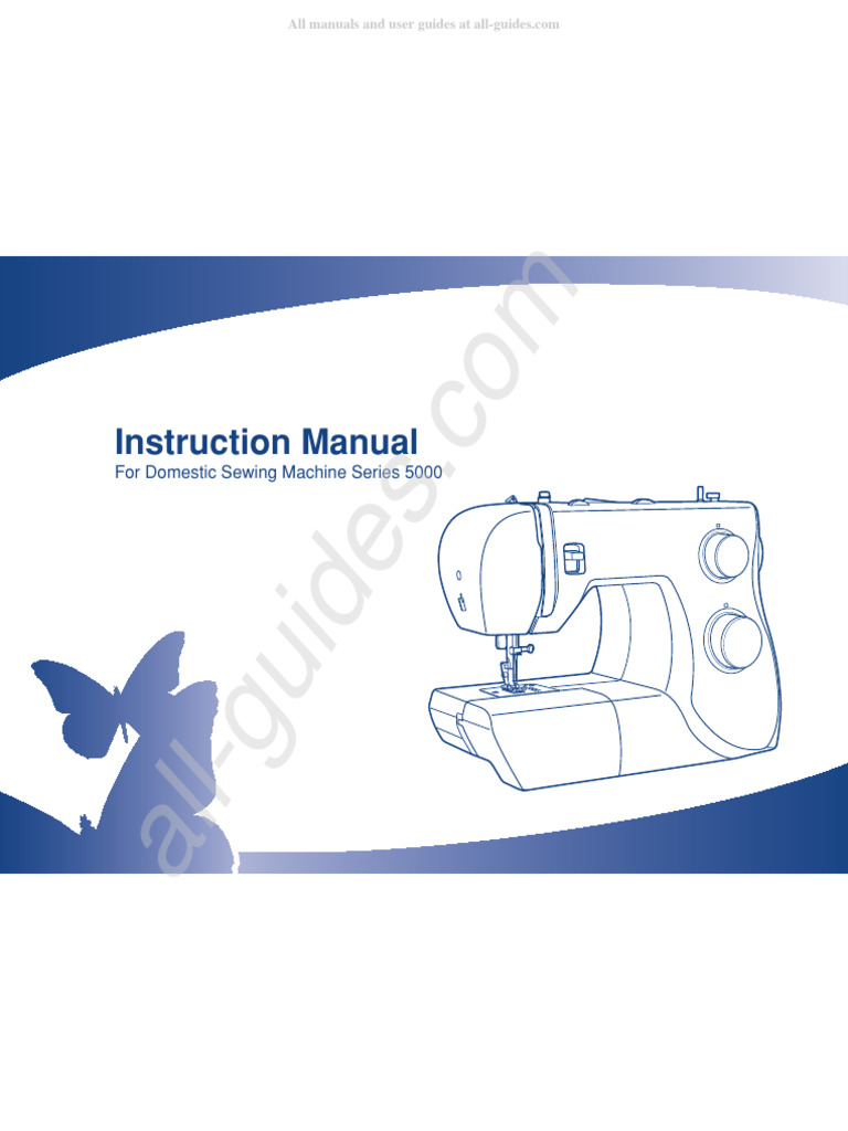 Butterfly 5000 Sewing Machine Instructions | PDF | Sewing Machine | Sewing