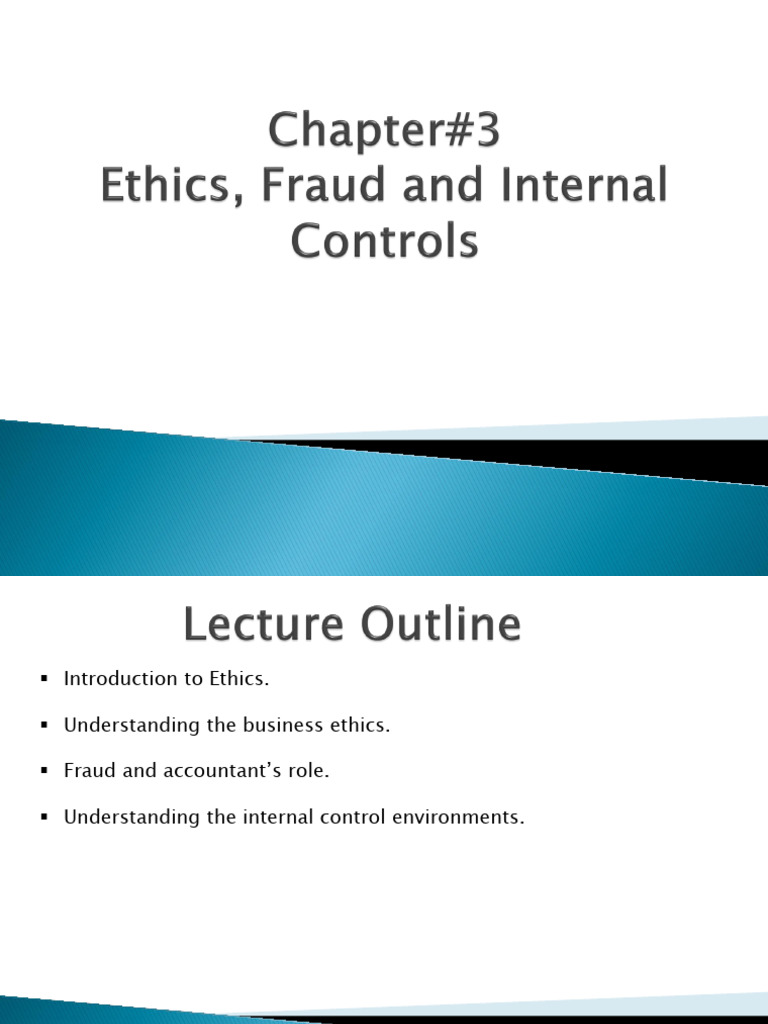 Chapter 3 (Ethics) | PDF | Internal Control | Fraud