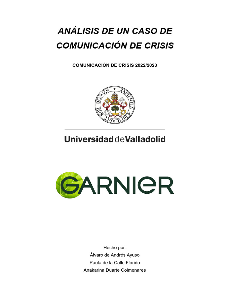 Análisis de la Crisis Garnier 2014 | PDF | Business | Israel