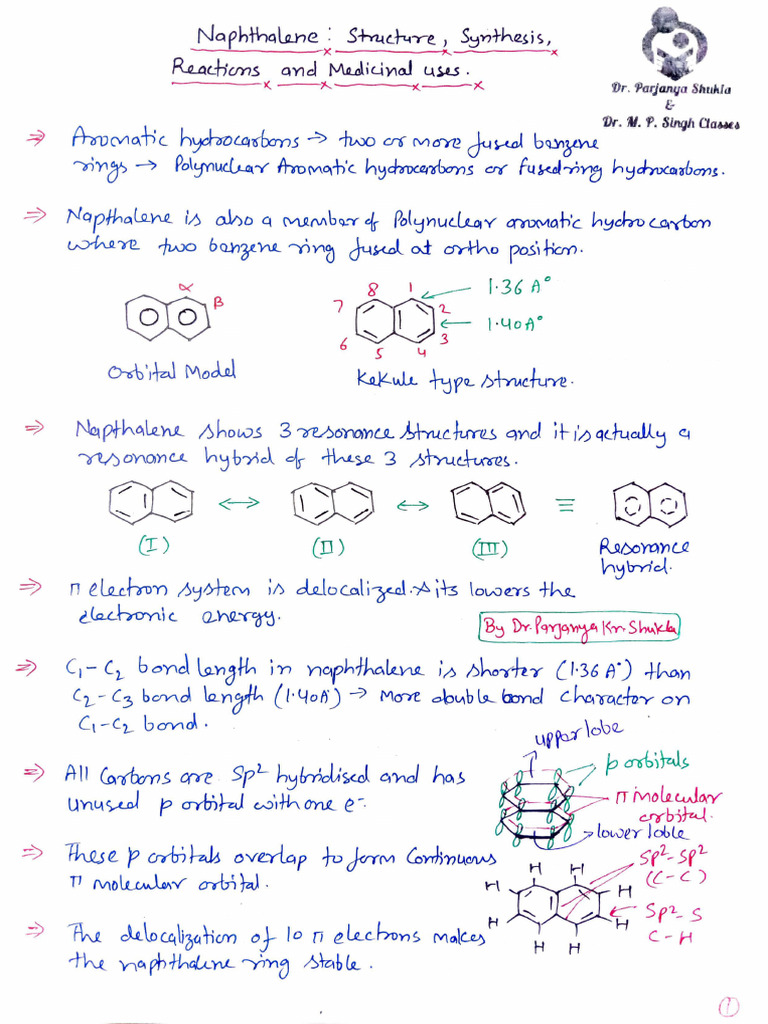 Naphthalene Structure, Synthesis, Chemical Reactions and Uses | PDF ...