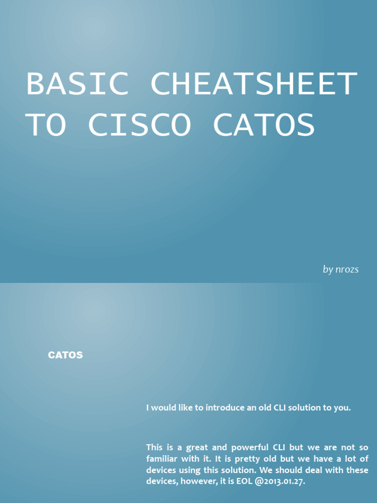 CatOS Commands | PDF | Network Protocols | Software CatOS Commands | PDF | Network Protocols | Software