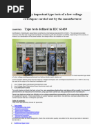 Type Tests Defined in IEC 61439 | PDF | Electrical Resistance And ...