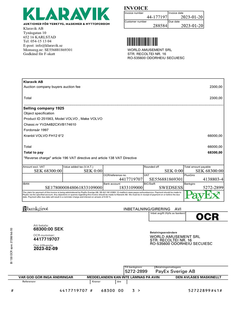 Volvo | PDF | Invoice | Value Added Tax