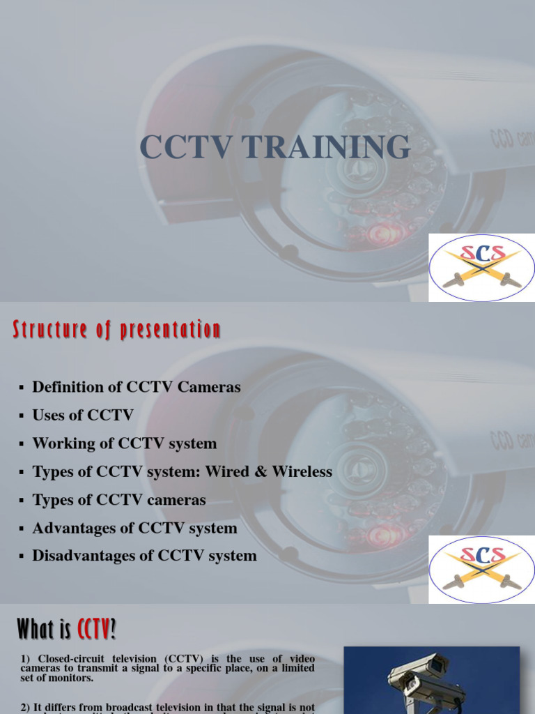 CCTV Training | PDF | Closed Circuit Television | Cable Television