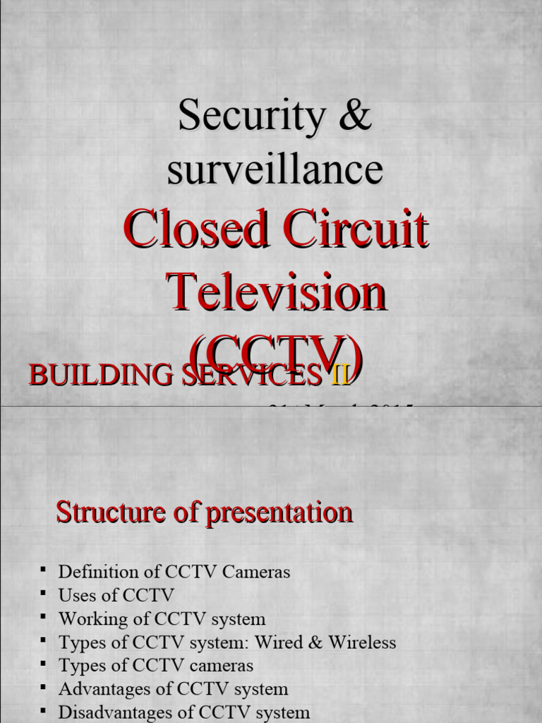 Overview of CCTV Systems and Uses | PDF | Closed Circuit Television ...