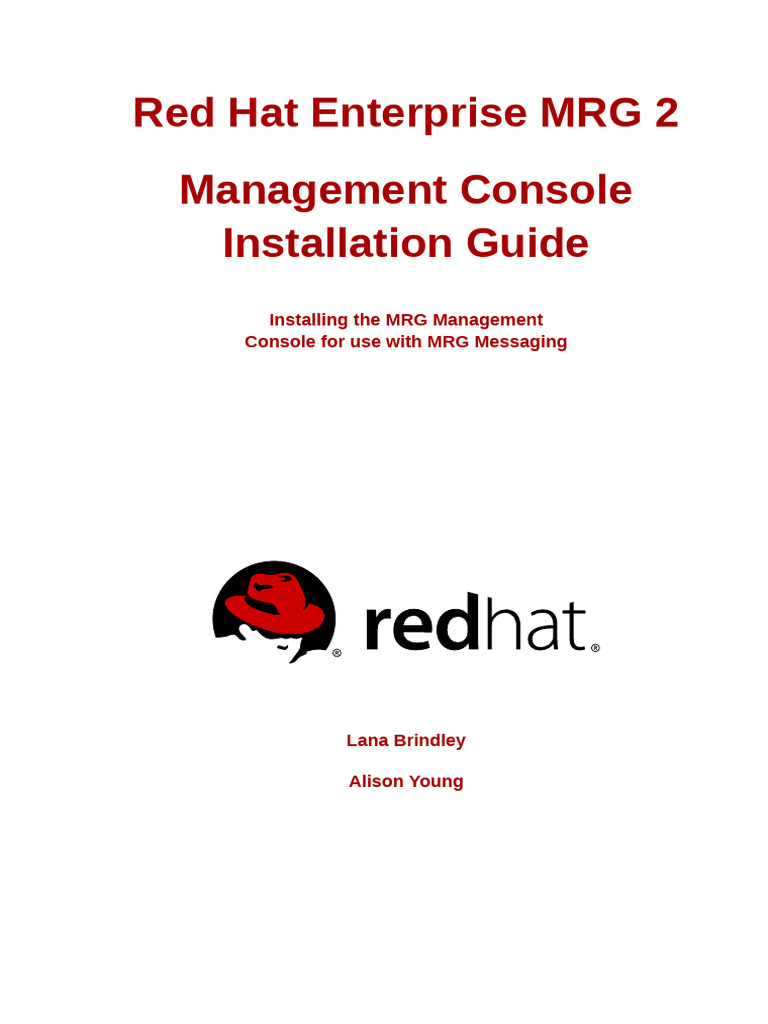 Red Hat Enterprise MRG-2-Management Console Installation Guide-En-US ...