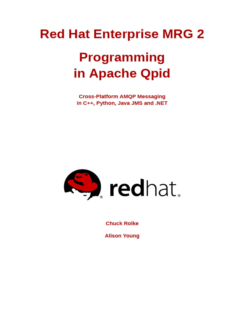 Red Hat Enterprise MRG-2-Programming in Apache Qpid-En-US | PDF | Creative Commons License ...