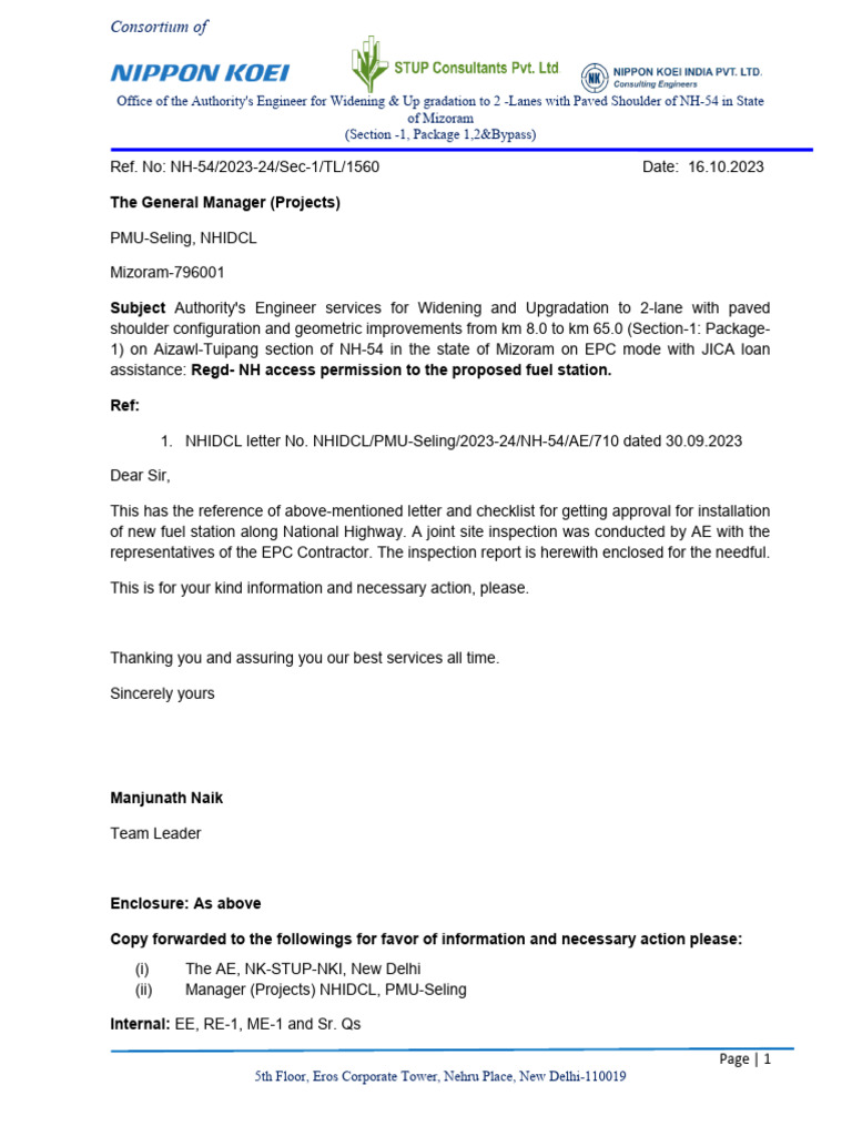 1551-Inspection Report-Fuel Station 13.10.23 | PDF | Technology ...