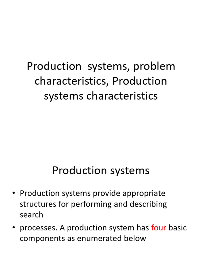 Production System | PDF | Applied Mathematics | Theoretical Computer ...