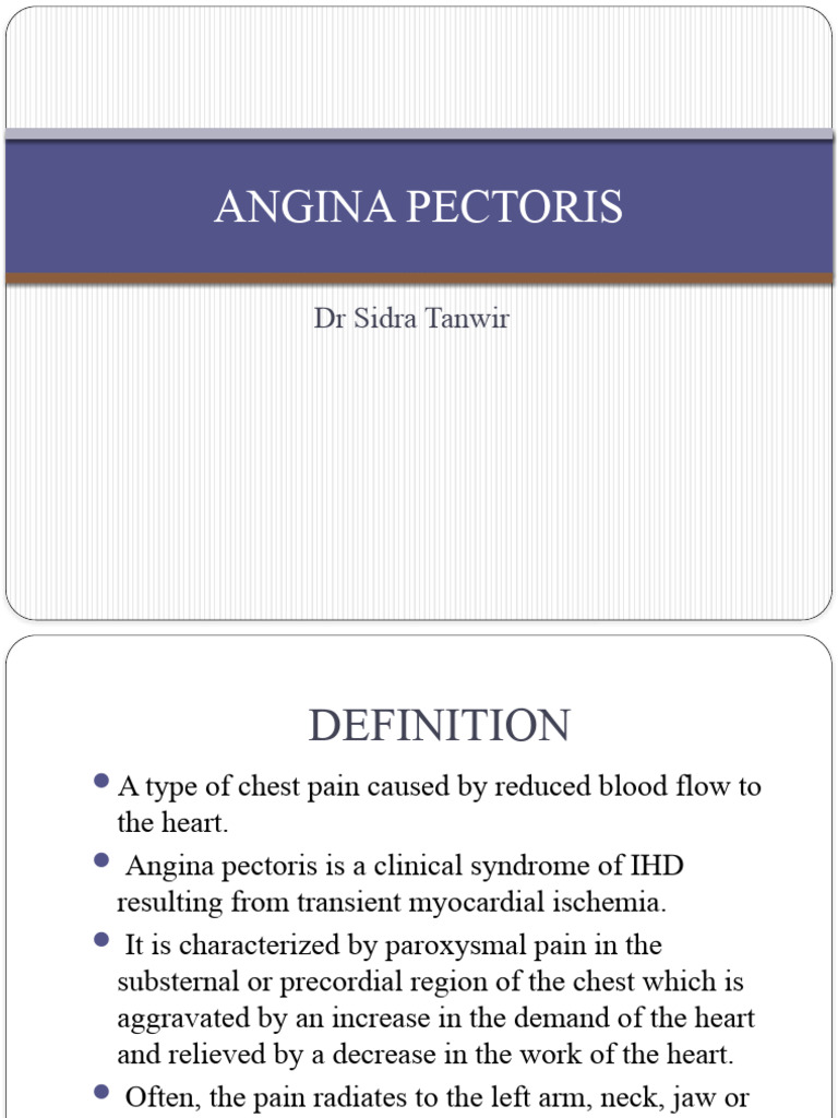 Angina Pectoris | PDF | Coronary Artery Disease | Myocardial Infarction