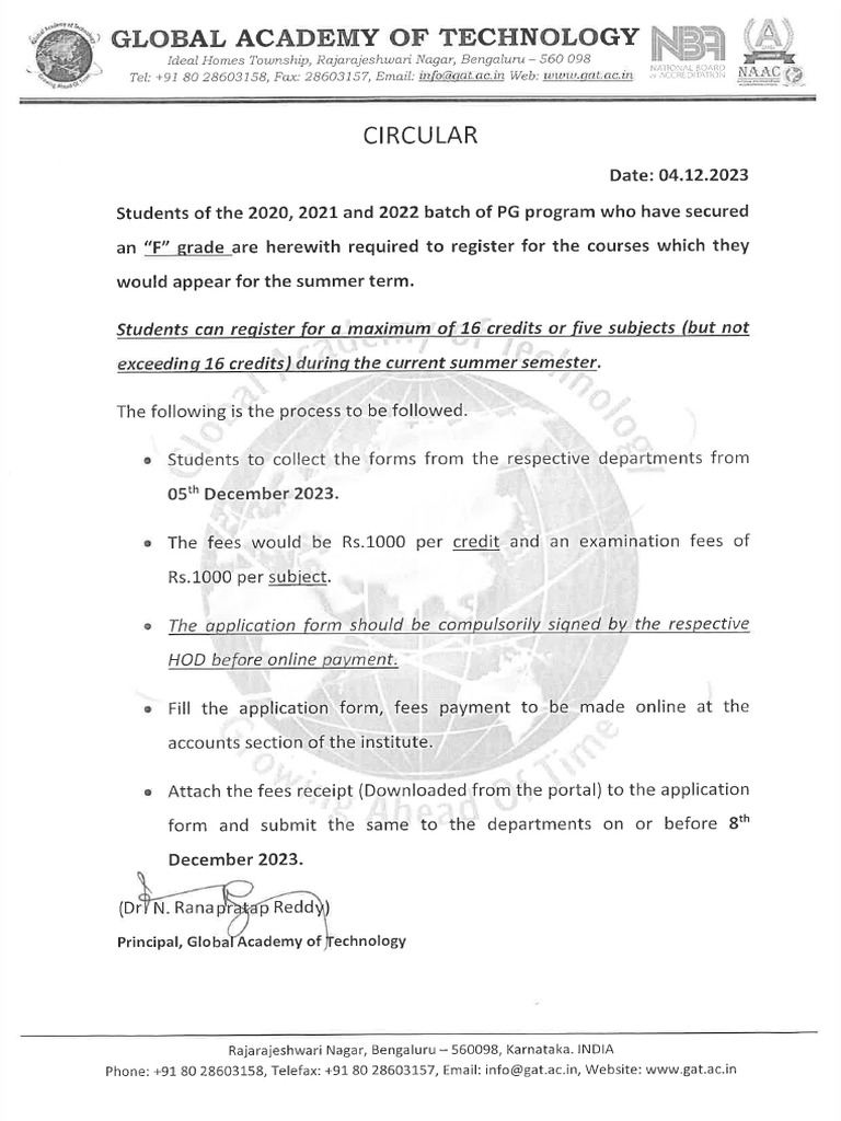 Summer Term - PG | PDF