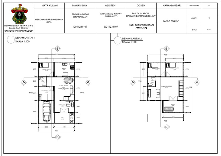 02 - Denah - Fachri Ashidiq Utiarahman | PDF