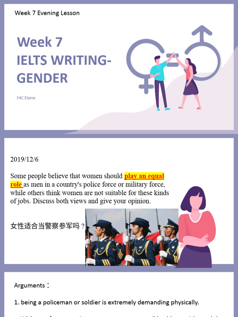 IELTS Writing - Gender | PDF