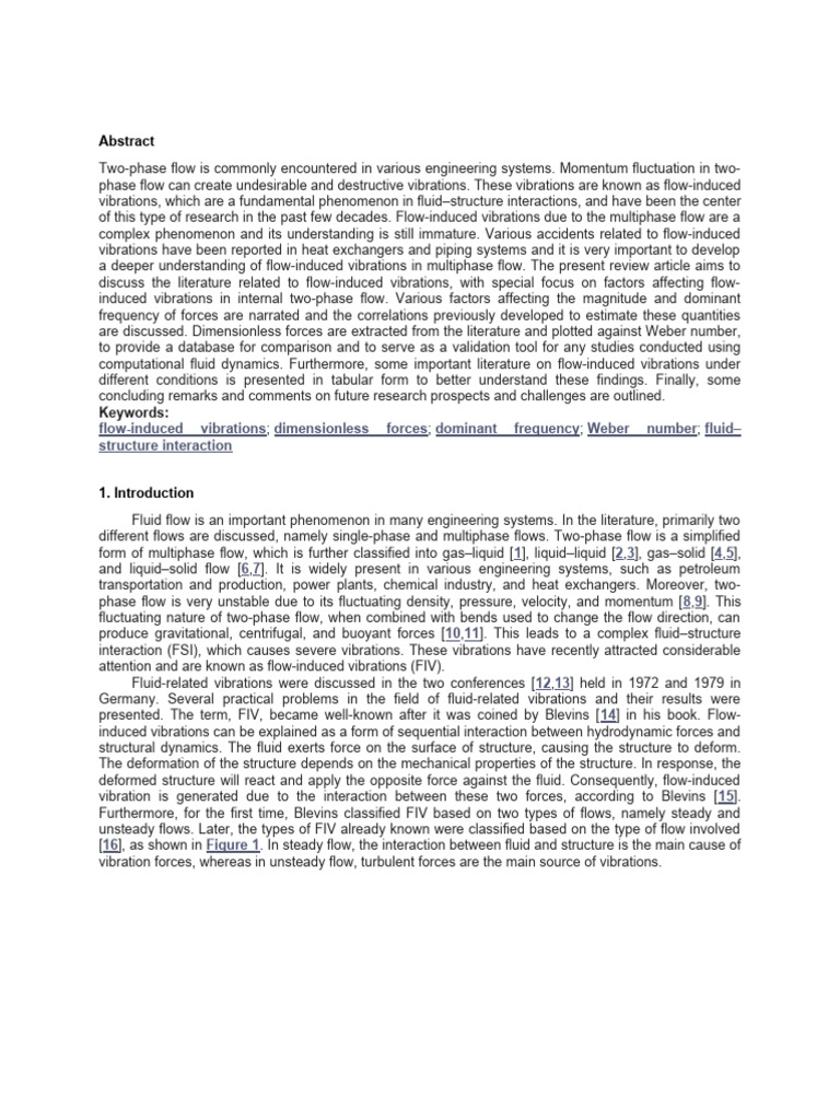 Two-Phase Flow-Induced Vibrations | PDF | Fluid Dynamics | Spectral Density